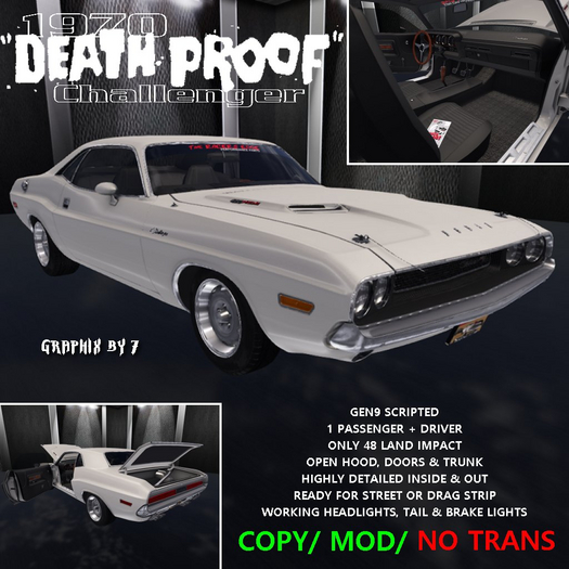 Second Life Marketplace - GB7 1970 Death Proof Challenger